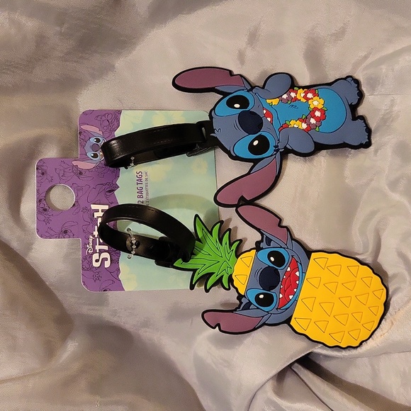 Disney | Accessories | Stitch Luggage Tag 2pc New On Card | Poshmark